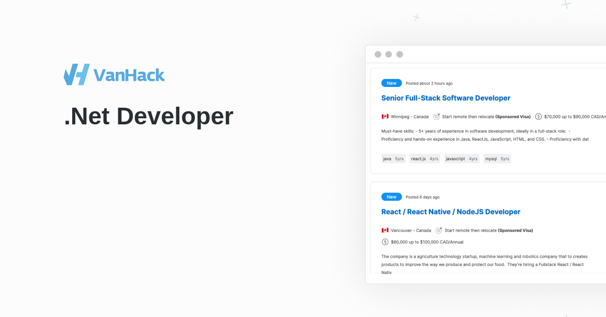 Senior Full Stack C Net Developer Vanhack - Best Minimal Arts in Ultra HD
